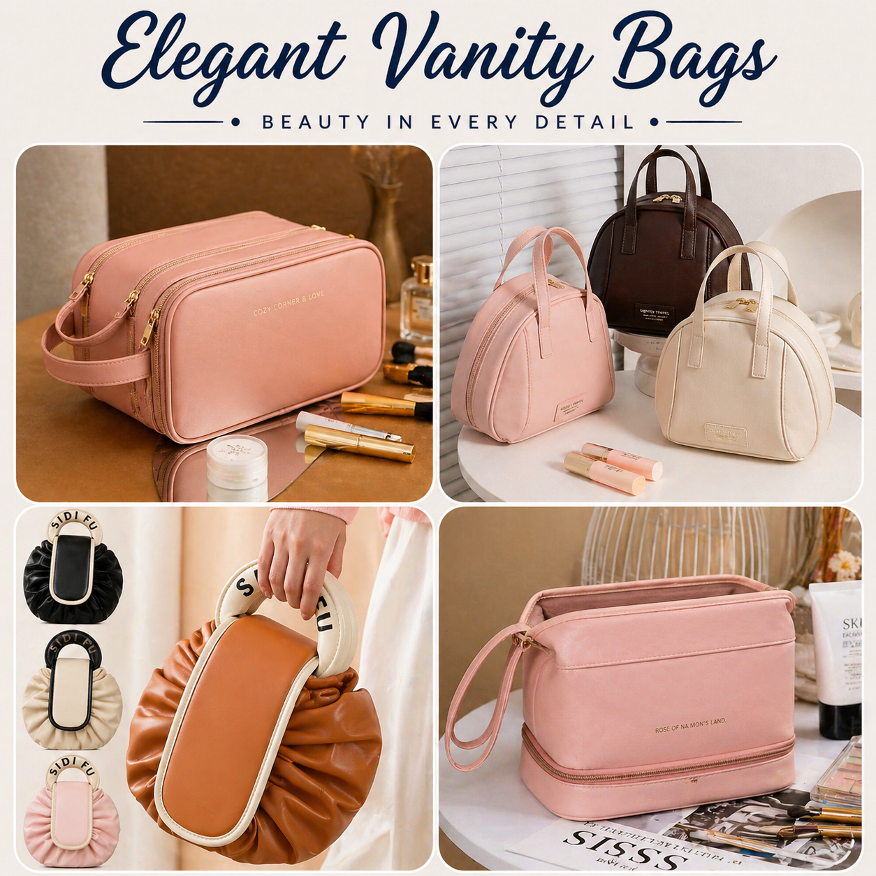 Elegant Vanity Bags – Stylish & Spacious for Every Need – Saadiq.pk