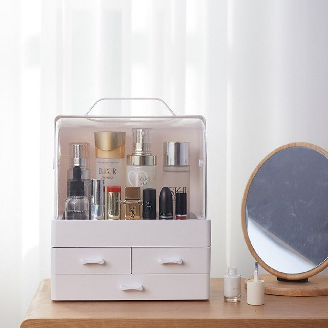 Cosmetic Organizer – Makeup Storage Box with Compartments | Saadiq.pk