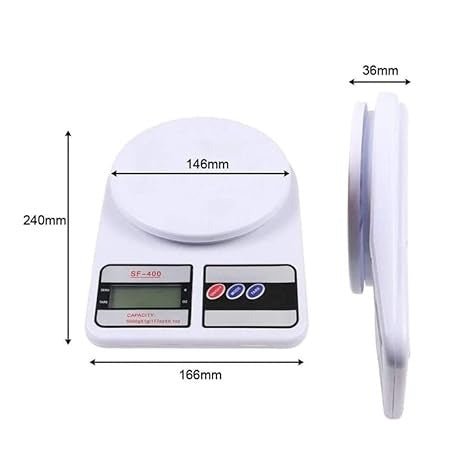 Digital 10kg Kitchen Scale – Food & Ingredient Measuring | Saadiq.pk