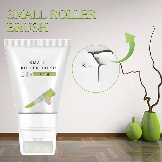 Small Roller Spackle Wall Repair Brush, 2-in-1 Small Rolling Brush Wal ...